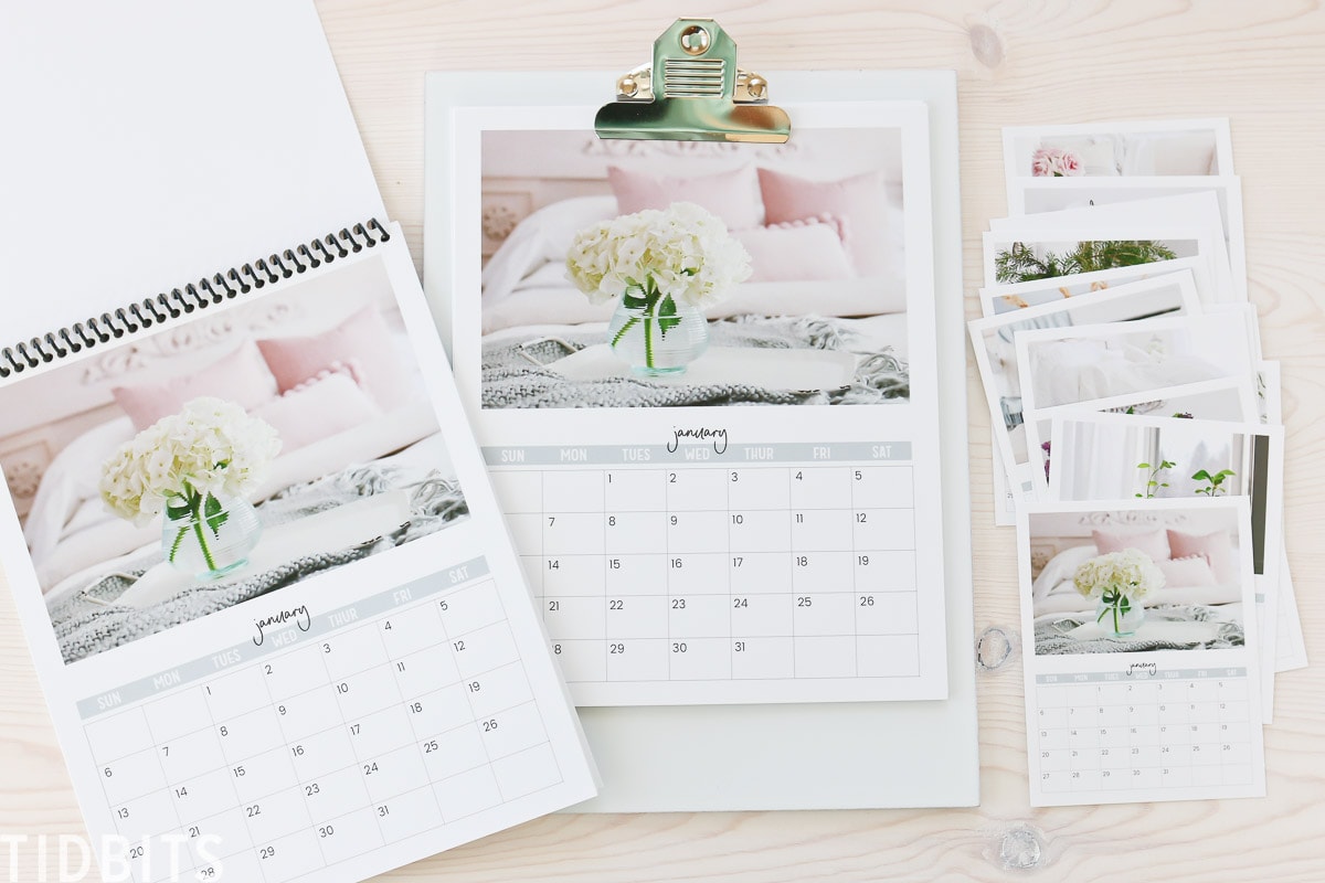 2019 TIDBITS Floral Calendar Free Printable - The Keeper of the Home