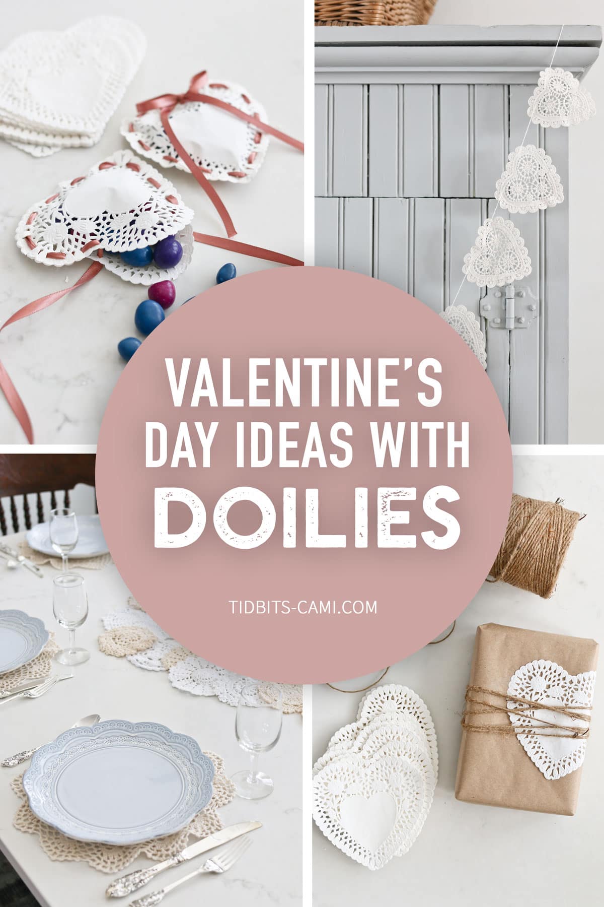Valentines Day Ideas with Doilies - The Keeper of the Home