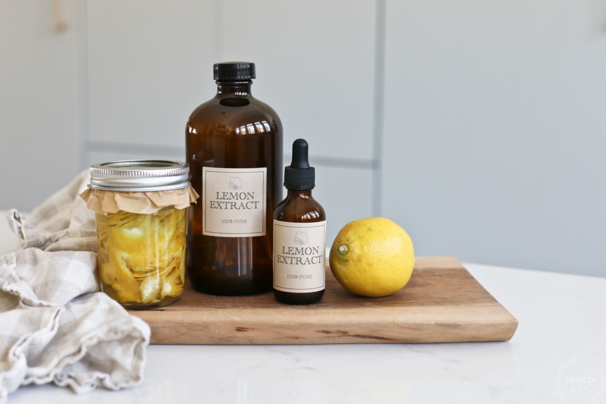 How to Make Lemon Extract + Free Labels - The Keeper of the Home