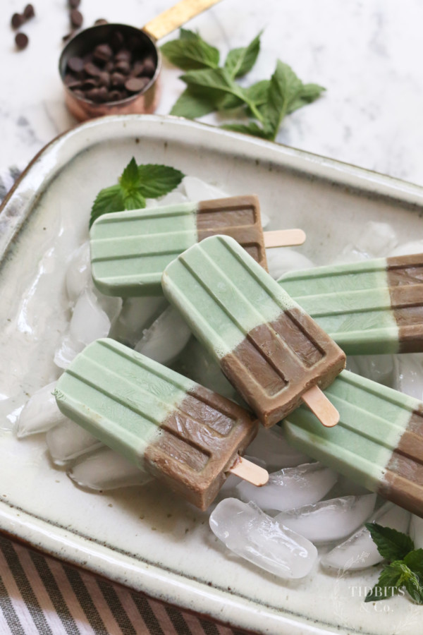 Chocolate Mint Layered Fudge Pop Recipe - The Keeper of the Home