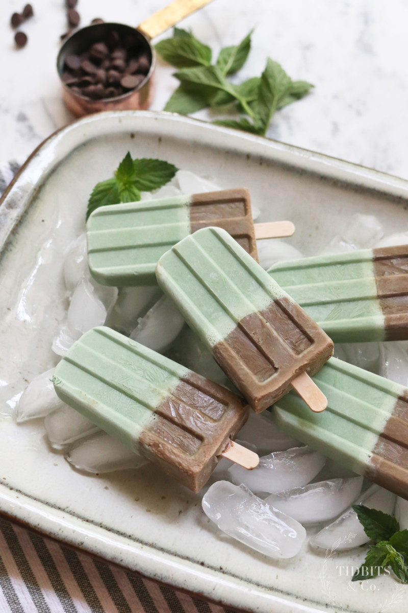 Chocolate Mint Layered Fudge Pop Recipe - The Keeper of the Home